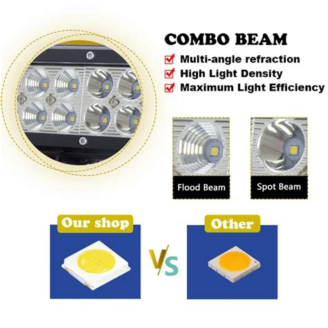 Auxtings 오프로드 Led 라이트 바 12 22 20 12v 24v 스팟 플러드 콤보 20 126w Led