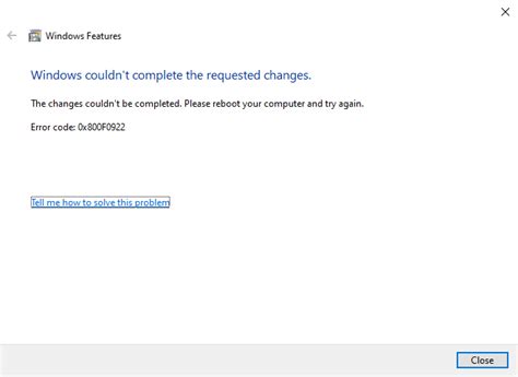 Installation Turning On The Windows Feature Windows Sandbox Fails And Throws An Error