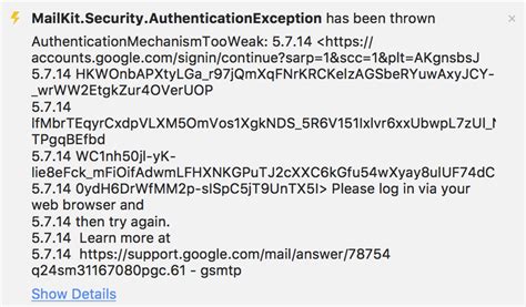 C Unable To Send Email Using Mailkit From A Xamarinandroid App