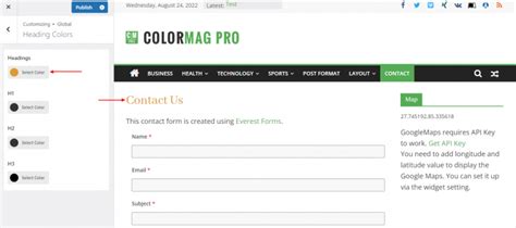 Change Heading Color Of Site ColorMag Documentation