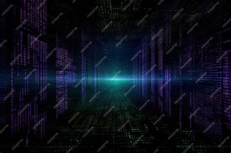 Premium Photo Abstract Binary Code Technology Background Generative Ai