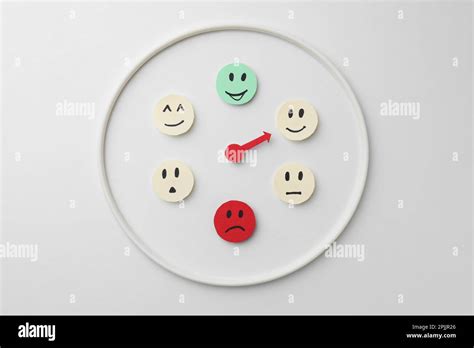 Mood Indicator On White Background Flat Lay Emotional Management