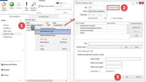 Deleting Issue Attribute Types Systemweaver