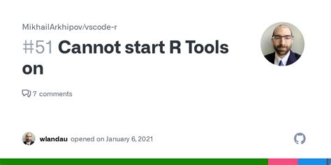 Cannot Start R Tools On Issue MikhailArkhipov Vscode R GitHub