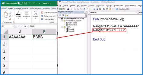Ejercicios Con La Propiedad Value Y Value2 De Vba