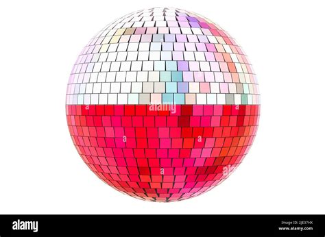 Mirror Disco Ball With Polish Flag 3d Rendering Isolated On White