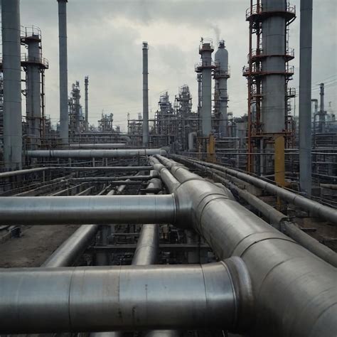 Premium Photo Large Industrial Plant With Oil Refinery Pipe Rack