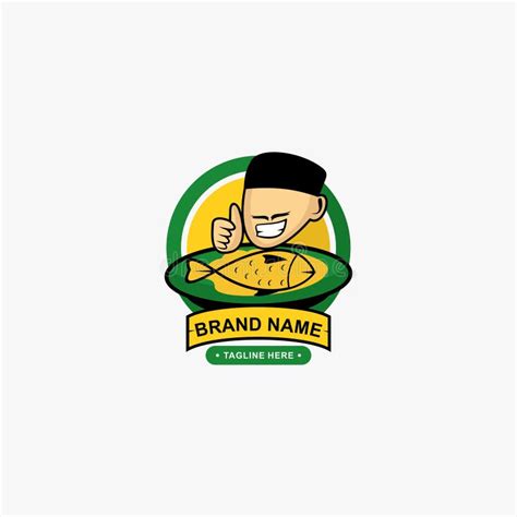 Food Mascot Logo Design Vector Restaurant Logo Design Smile Man With