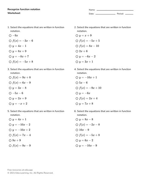 Writing Equations Of A Line Worksheet Printable Pdf Template