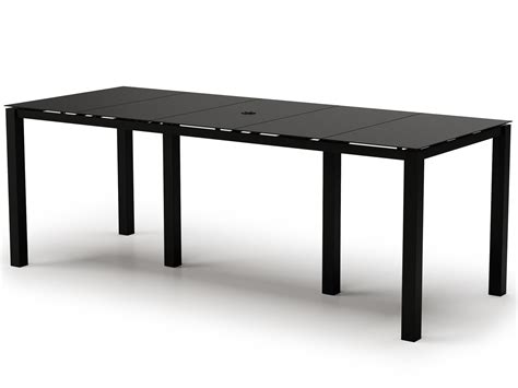 Homecrest Mode Aluminum Rectangular Outdoor Bar Table With Umbrella
