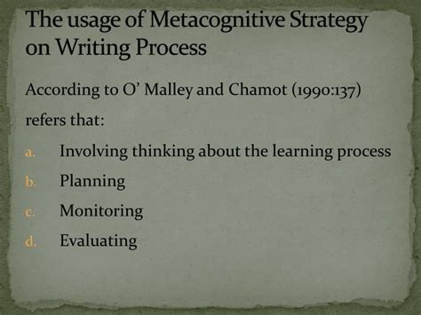 Ppt Writing Research Paper Using Metacognitive Strategies Powerpoint