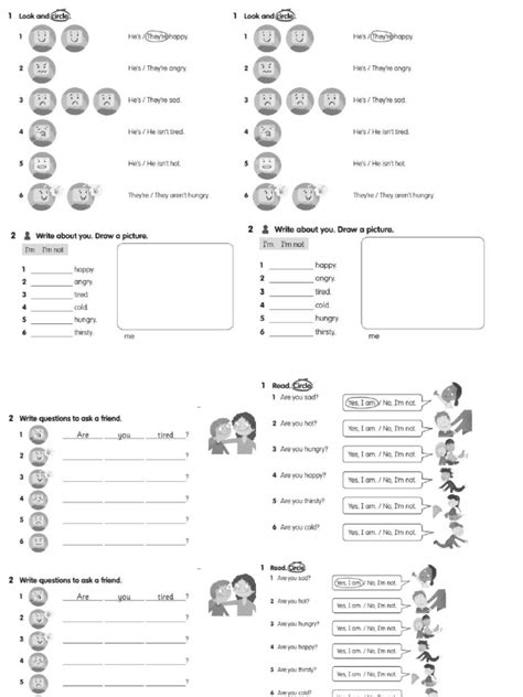 Academy Stars 1 Unit 4 Feelings Verb To Be Pdf