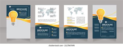Electricity Consumption Optimization Blank Brochure Design Stock Vector