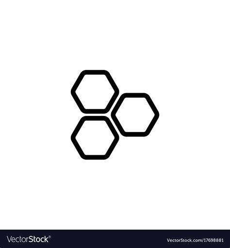 Thin Line Honeycomb Icon Royalty Free Vector Image