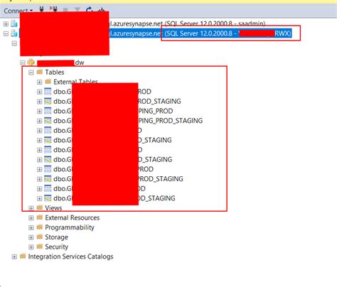 Unable To View Tables And Views Object Explorer In Ssms Synapse