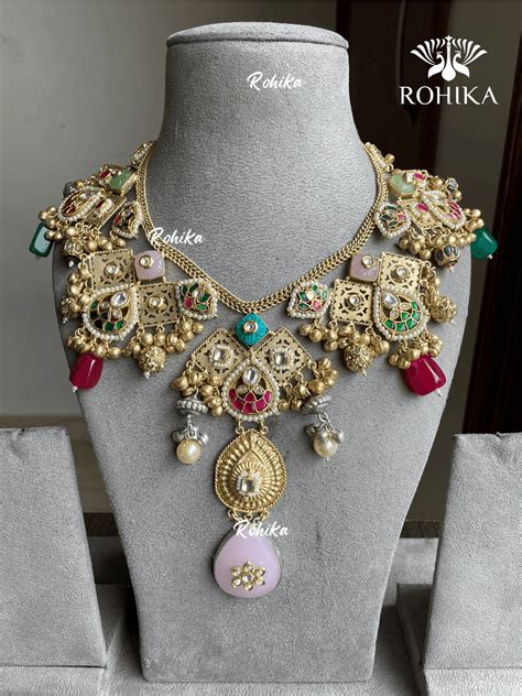 Banjara Fusion Necklace Set Fn 009 Pink Rohika Store