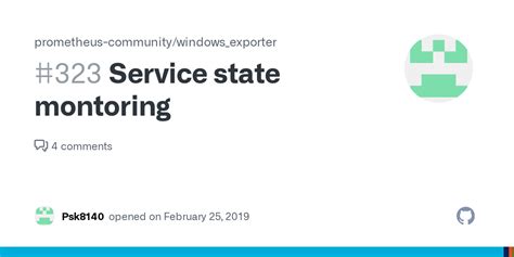 Service State Montoring Issue Prometheus Community Windows Exporter GitHub