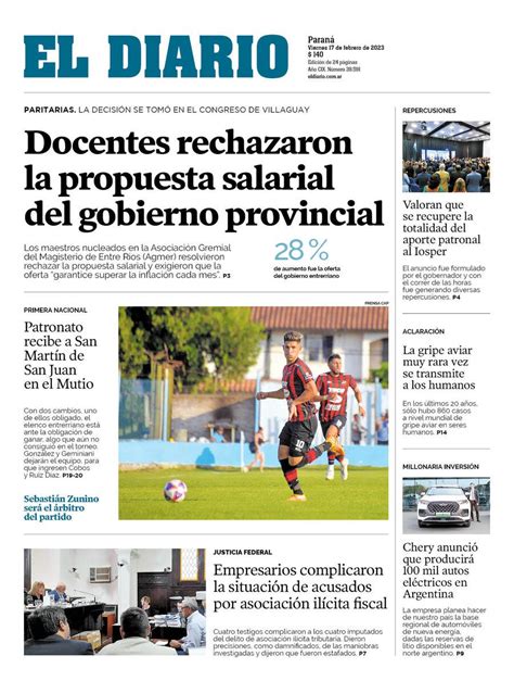 Mira La Edición Impresa De El Diario 200123 Noticiasmundodigital