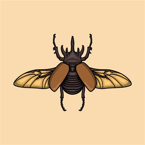 Flying Beetle Illustration Clipart 46349912 Vector Art At Vecteezy