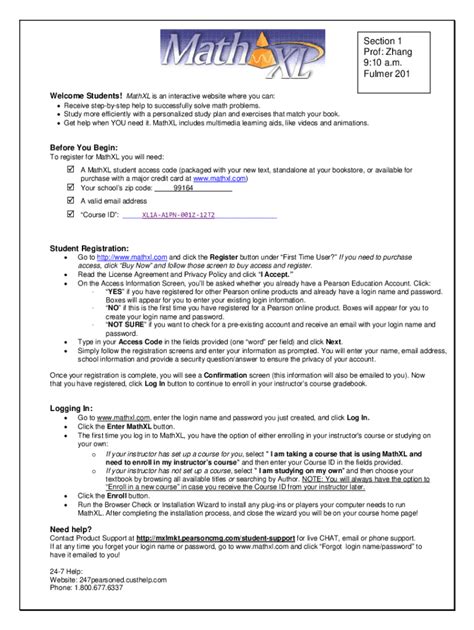 Fillable Online Mathxl For Schooldifferentiated Math Instruction Fax Email Print Pdffiller