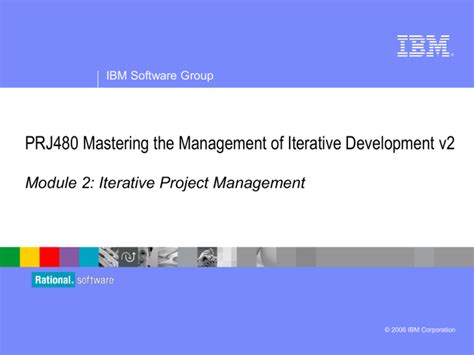 Iterative Project Management