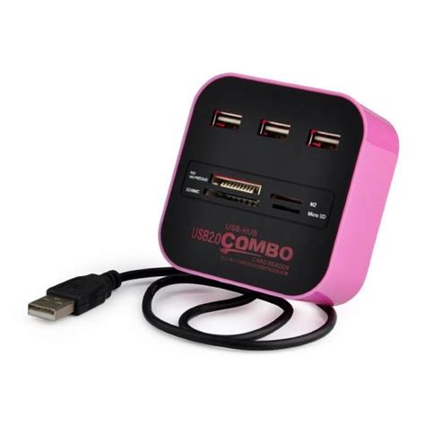 Usb Hub 2 0 480mbps Usb Combo Card Reader All In One Multi Usb Splitter For Macbook Air Pc