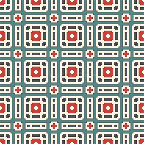 Dashed Lines Abstract Background Seamless Pattern With Geometric Motif Stock Vector