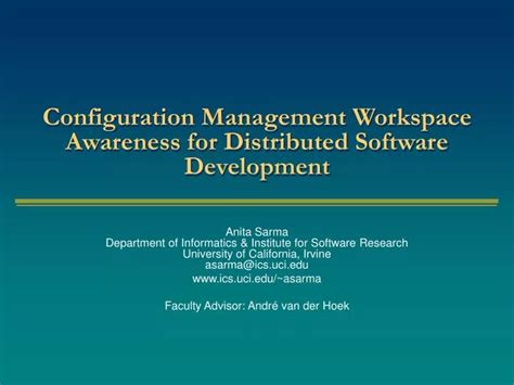 ppt configuration management workspace awareness for distributed