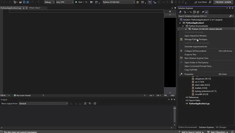 after switching to the packages window a second time the packages