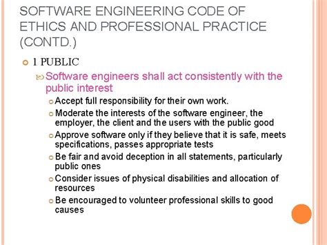 Software Engineering Code Of Ethics And Professional Practice
