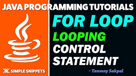 Java For Loop Control Statement With Program Example Java Programming