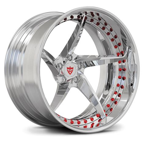 Custom Forged 5 Spoke Deep Dish Chrome Wheels Rv Dc35 2pc Rvrn Wheels