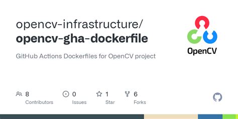 Github Opencv Infrastructureopencv Gha Dockerfile Github Actions Dockerfiles For Opencv Project