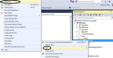 Getting Started With Area In Aspnet Mvc