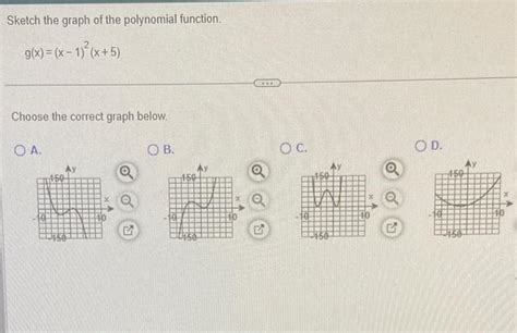 Solved Sketch The Graph Of The Polynomial Function