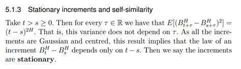 Stochastic Processes Fractional Brownian Motion Increments