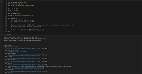 gpu memory in julia machine learning julia programming language