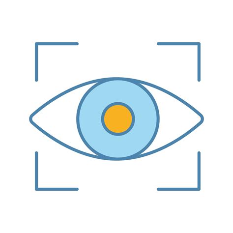 Retina Scan Color Icon Iris Recognition Eye Scanning Biometric Identification Optical
