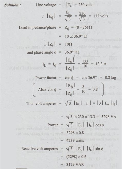 Worked Examples Balanced Star Delta Connected Load Three Phase Circuits