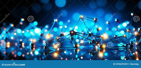 Abstract Technology Background Network Connection Structure With