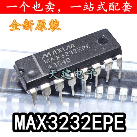 New Max3232 Max3232cpe Max3232epe Dip 16 Rs 232 Transceiver Shopee