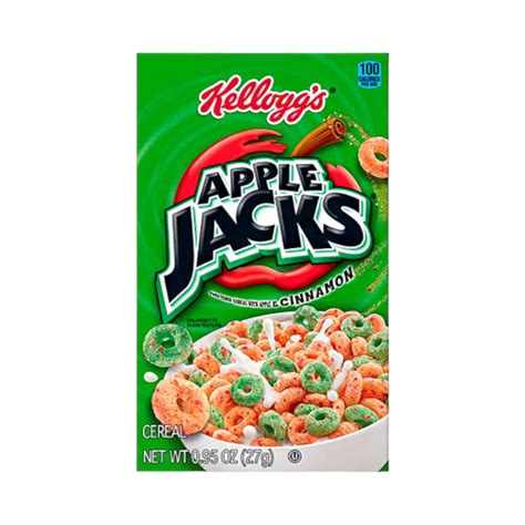 Mini Kelloggs Apple Jacks Cereal 0 95oz 27g Usa Bites