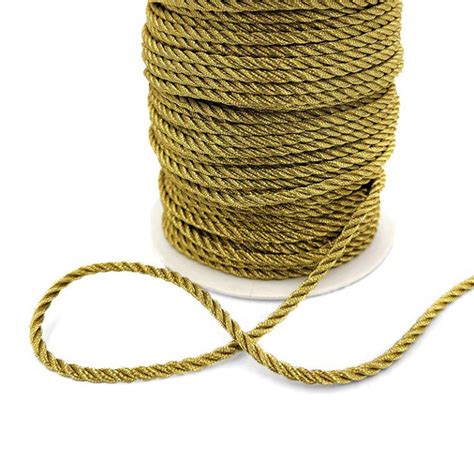 Bright Gold Metallic Cording 25mm Renaissance Fabrics