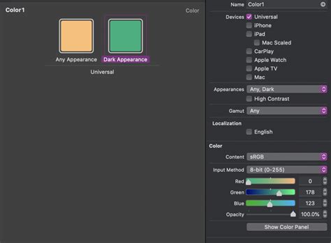 Xcode How To Add A Color On Assets
