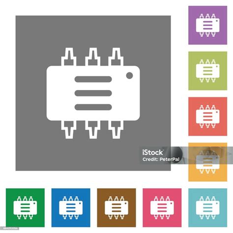 Ilustración De Opciones De Hardware Cuadrado Planos Iconos Y Más