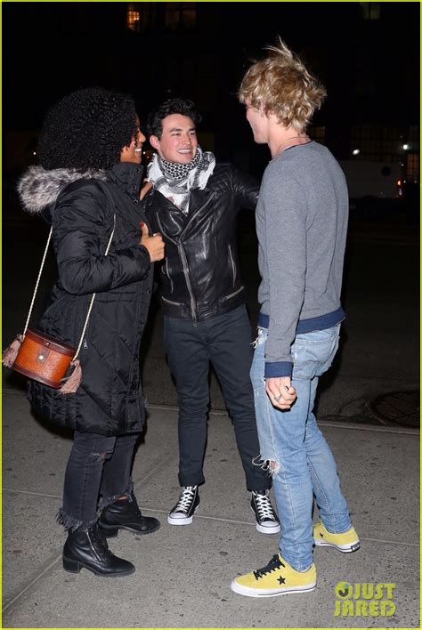 Ross Lynch And Jaz Sinclair Run Into Co Star Gavin Leatherwood In Nyc