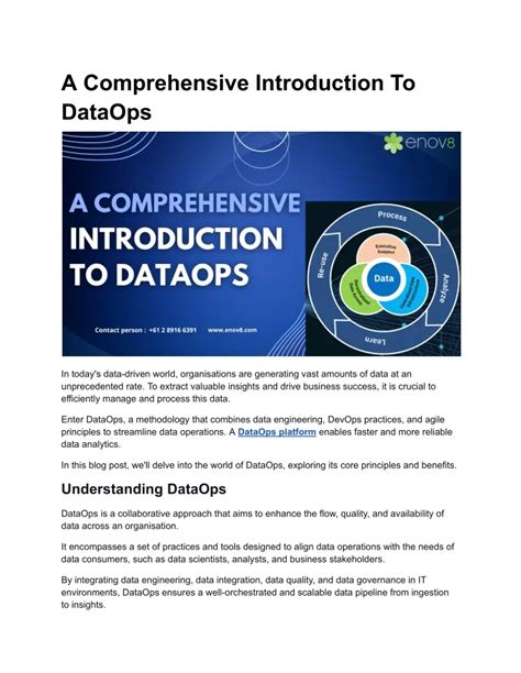 Ppt A Comprehensive Introduction To Dataops Powerpoint Presentation
