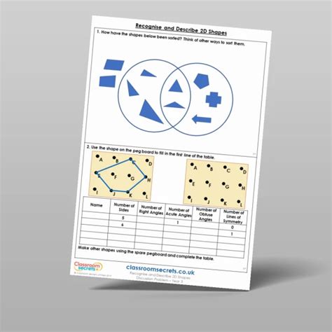 Year 3 Recognise And Describe 2d Shapes Discussion Problem Resource Classroom Secrets