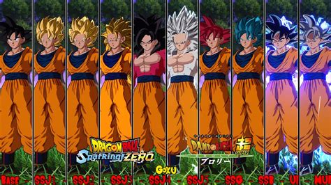 dragon ball sparking zero mods goku base ssj1 ssj2 ssj3 ssj4 ssj5