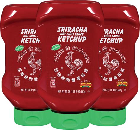 Sriracha Hot Chili Sauce Ketchup 1 20oz Bottle Squeeze